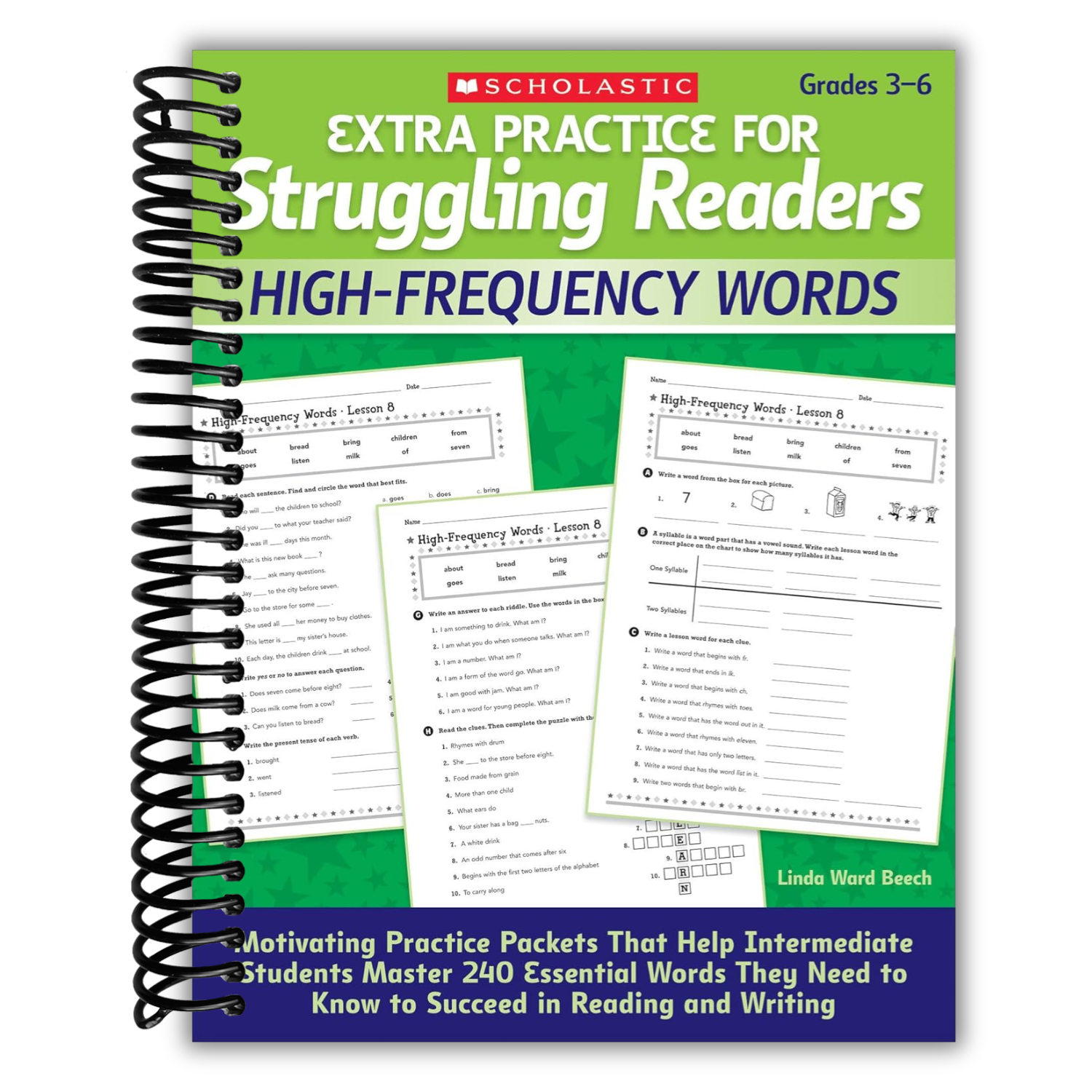 Scholastic Extra Practice For Struggling Readers: High-Frequency Words ...