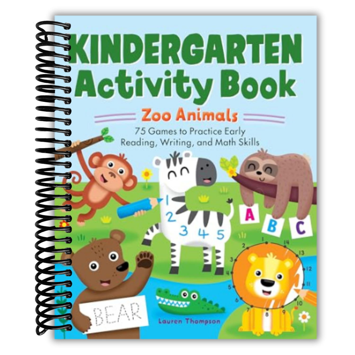 Kindergarten Activity Book: Zoo Animals: 75 Games to Practice Early Re ...