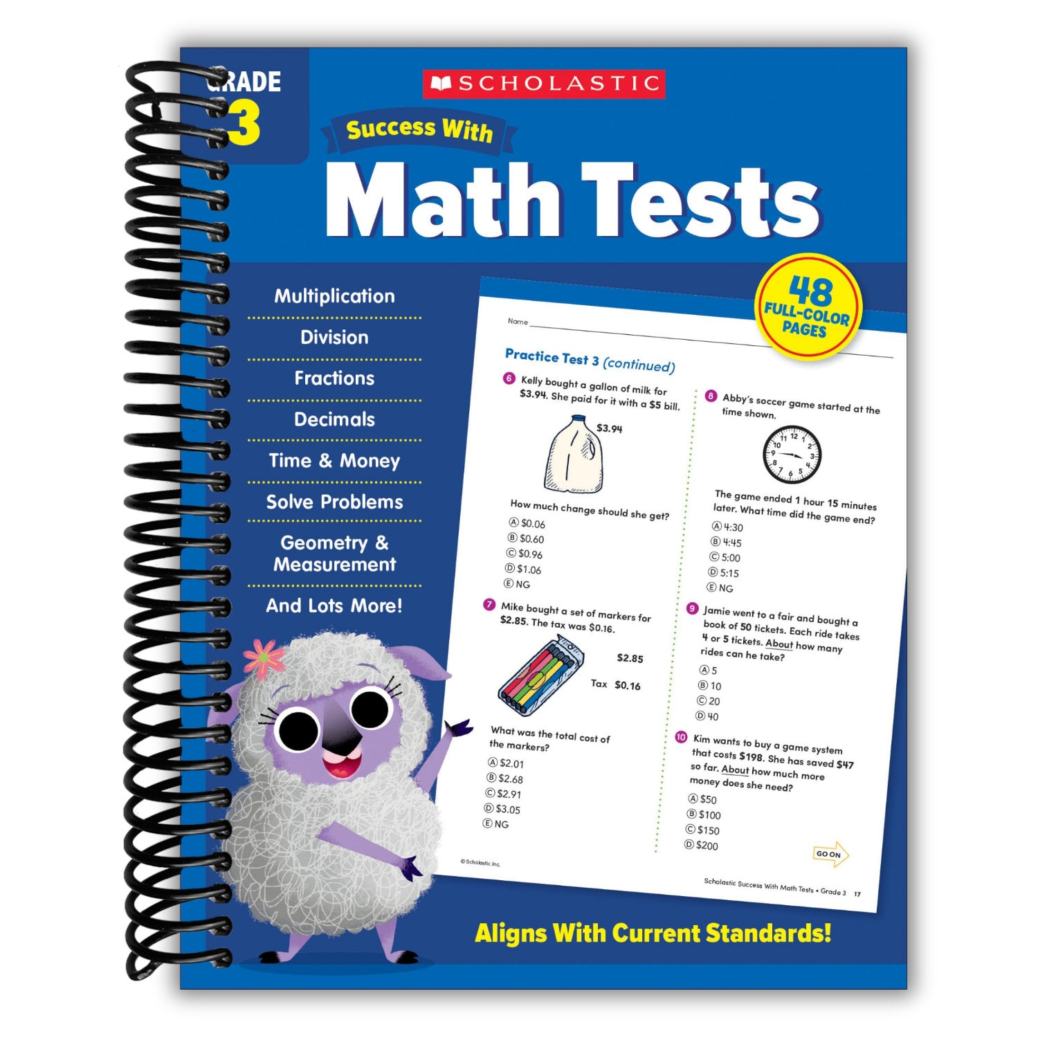 Scholastic Success with Math Tests Grade 3 Workbook – Lay it Flat ...