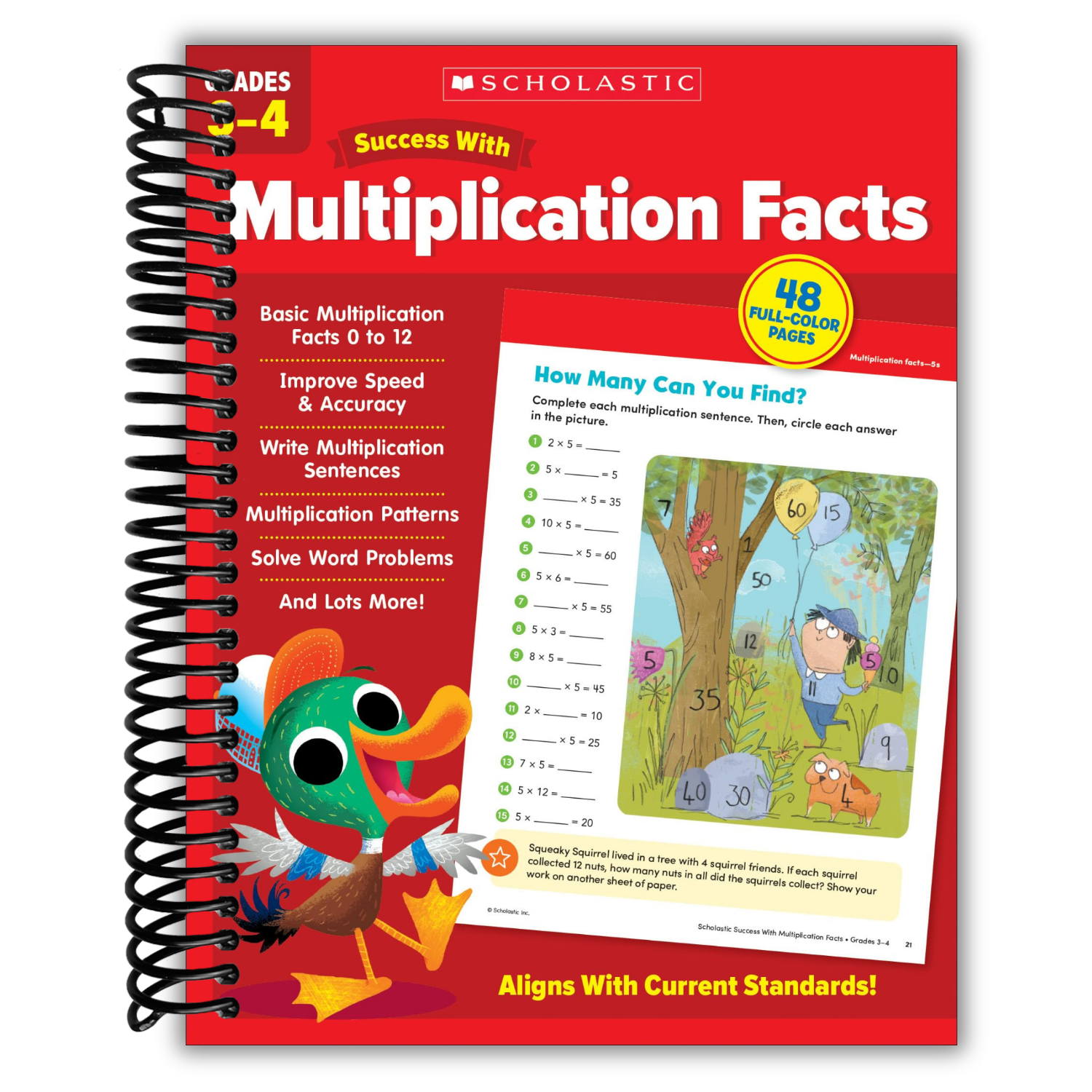 Scholastic Success with Multiplication Facts Grades 3-4 Workbook – Lay ...