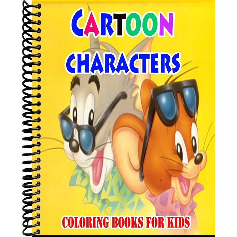 Cartoon Characters Coloring Books For Kids: Coloring Pages for Kids (K ...