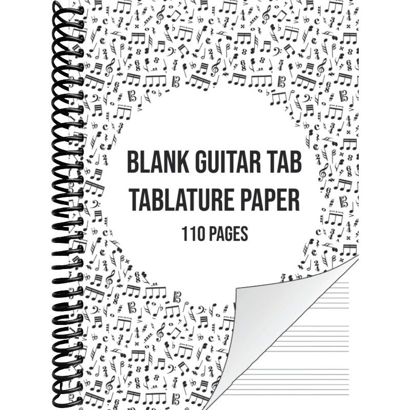 Blank Guitar Tab Manuscript Paper: Guitar Tablature Notebook | 110 She ...