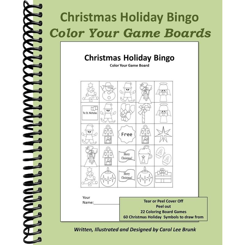 Christmas Holiday Bingo: Color Your Game Boards – Lay it Flat ...