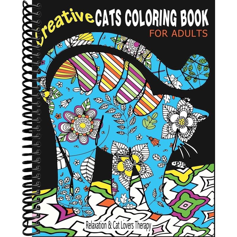 Creative Cats Coloring Book For Adults Relaxation & Cat Lovers Therapy ...