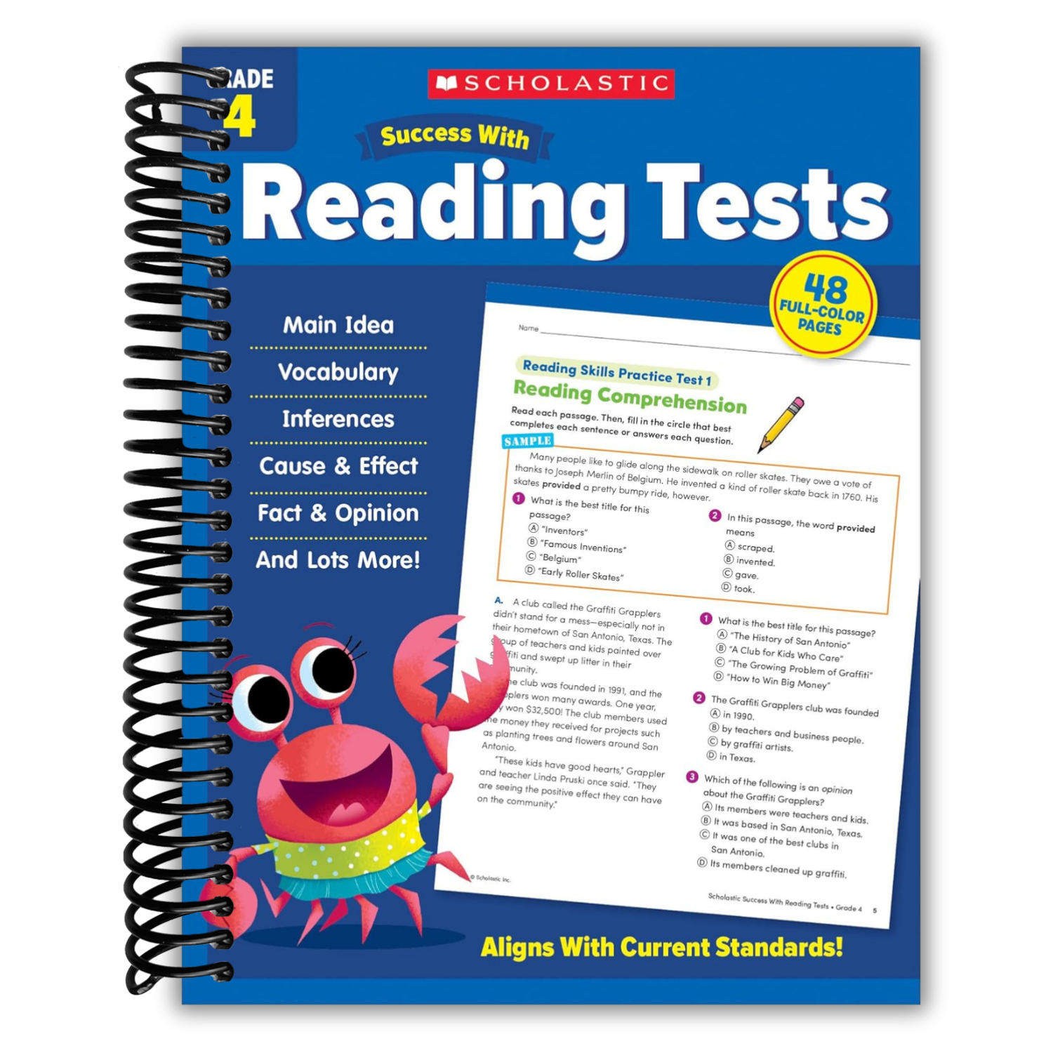 Scholastic Success with Reading Tests Grade 4 Workbook – Lay it Flat ...
