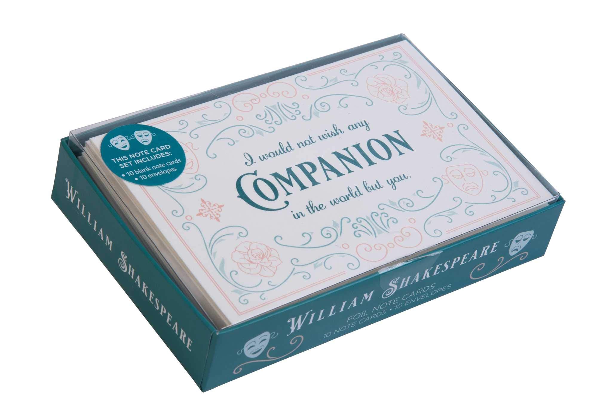 William Shakespeare Foil Note Cards (Literary) – Lay it Flat Publishing ...