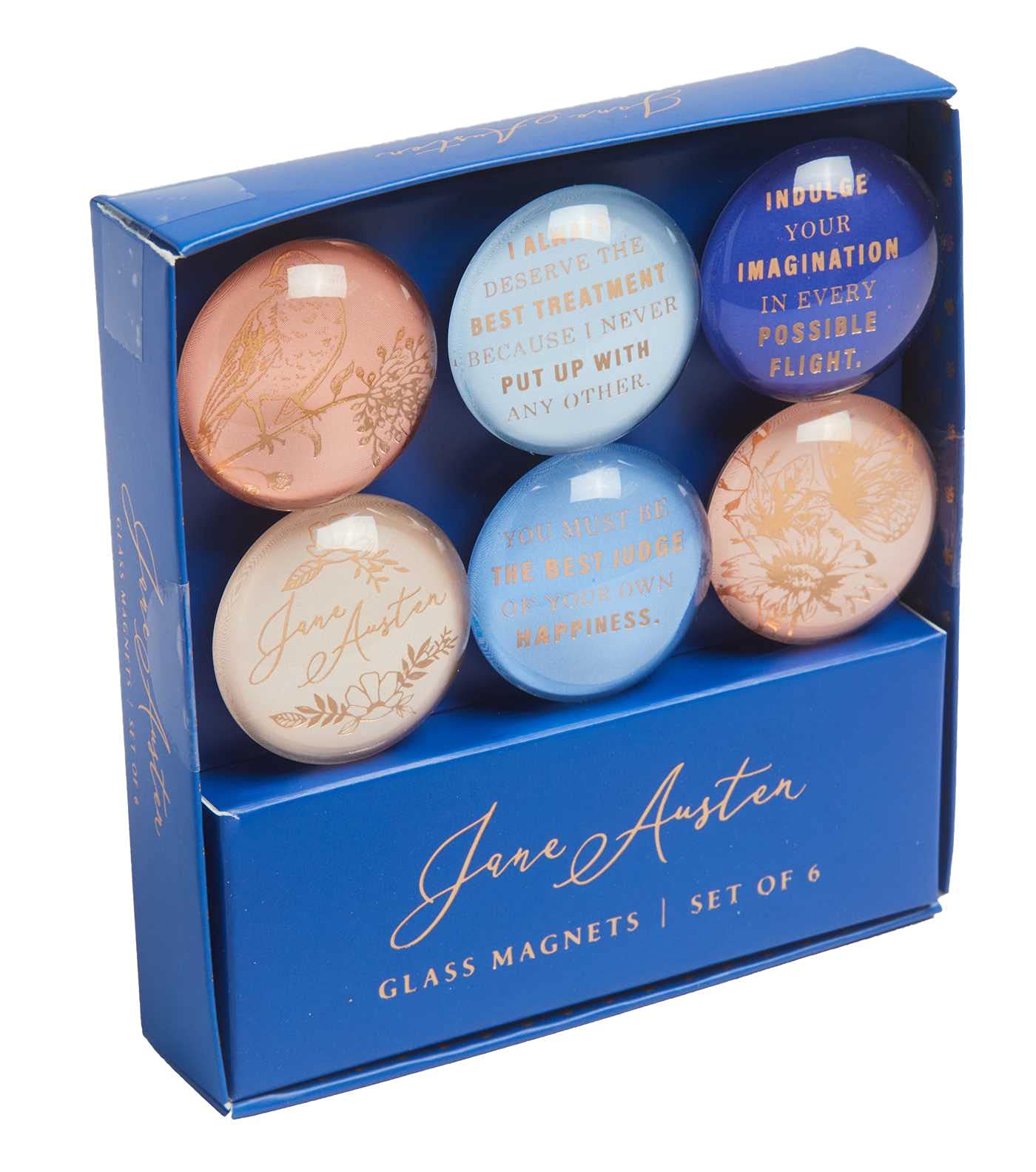 Jane Austen: Glass Magnet Set (Set of 6) – Lay it Flat Publishing Group