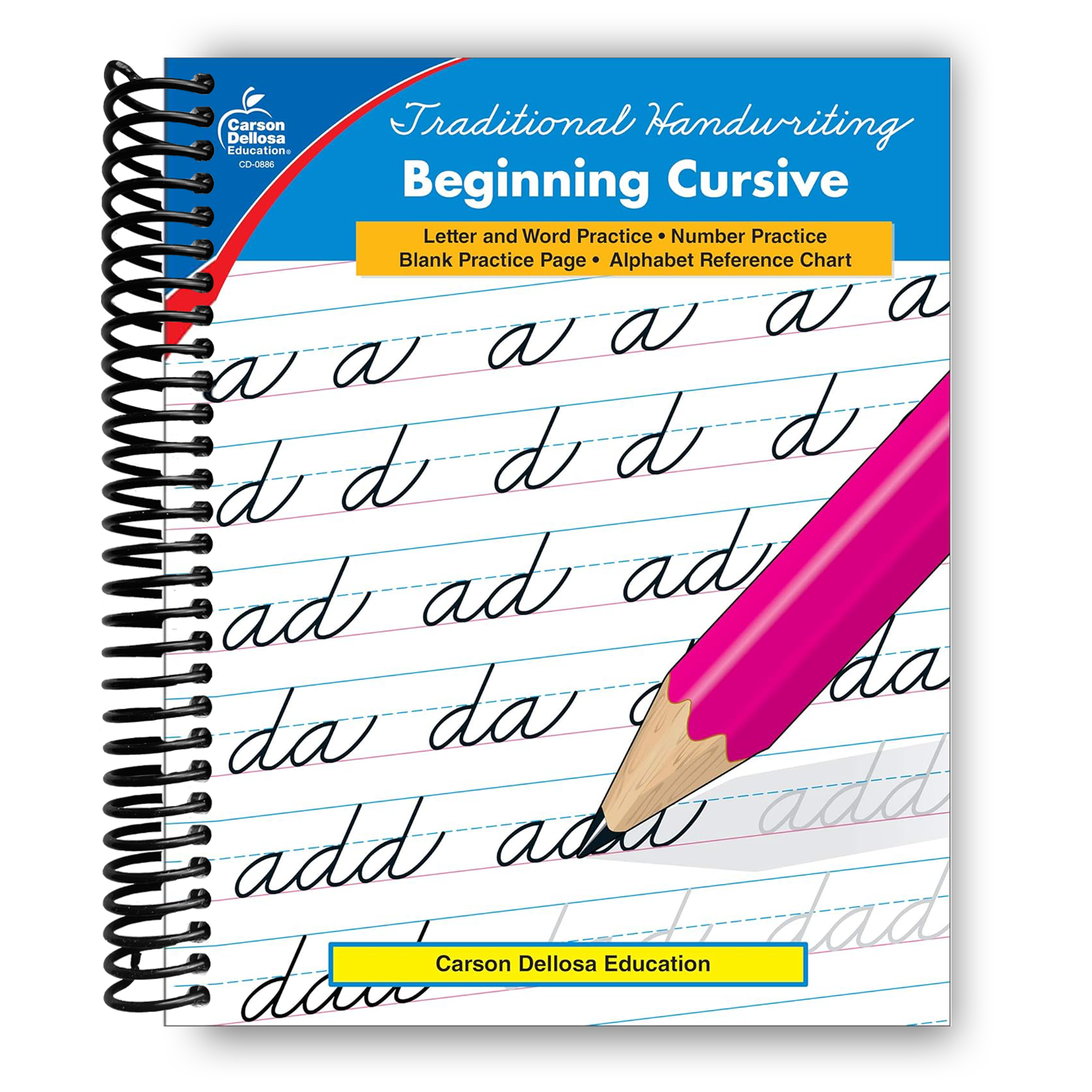 Carson Dellosa Beginning Cursive Handwriting Workbook for Kids (Spiral ...