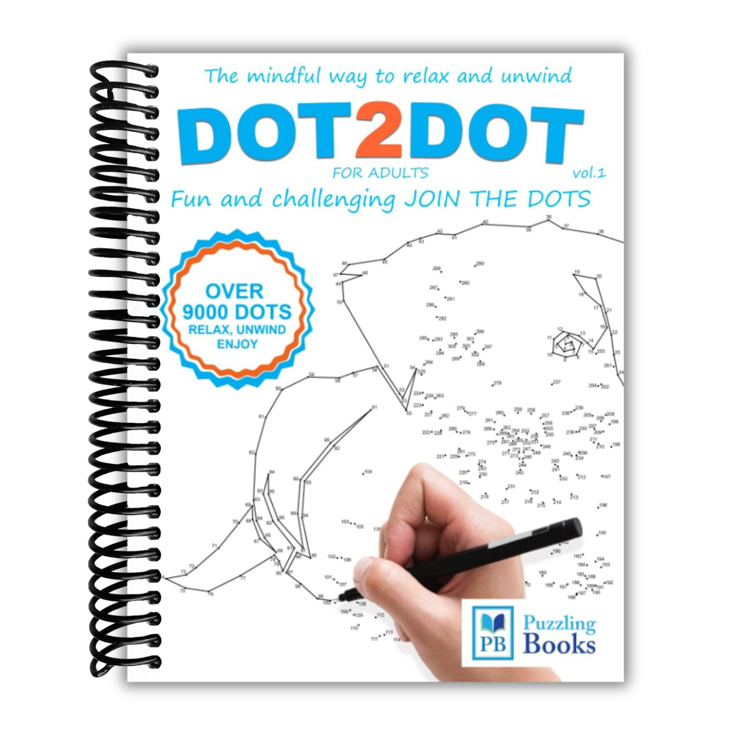 DOT-TO-DOT For Adults (Fun and Challenging Join the Dots): The Mindful ...