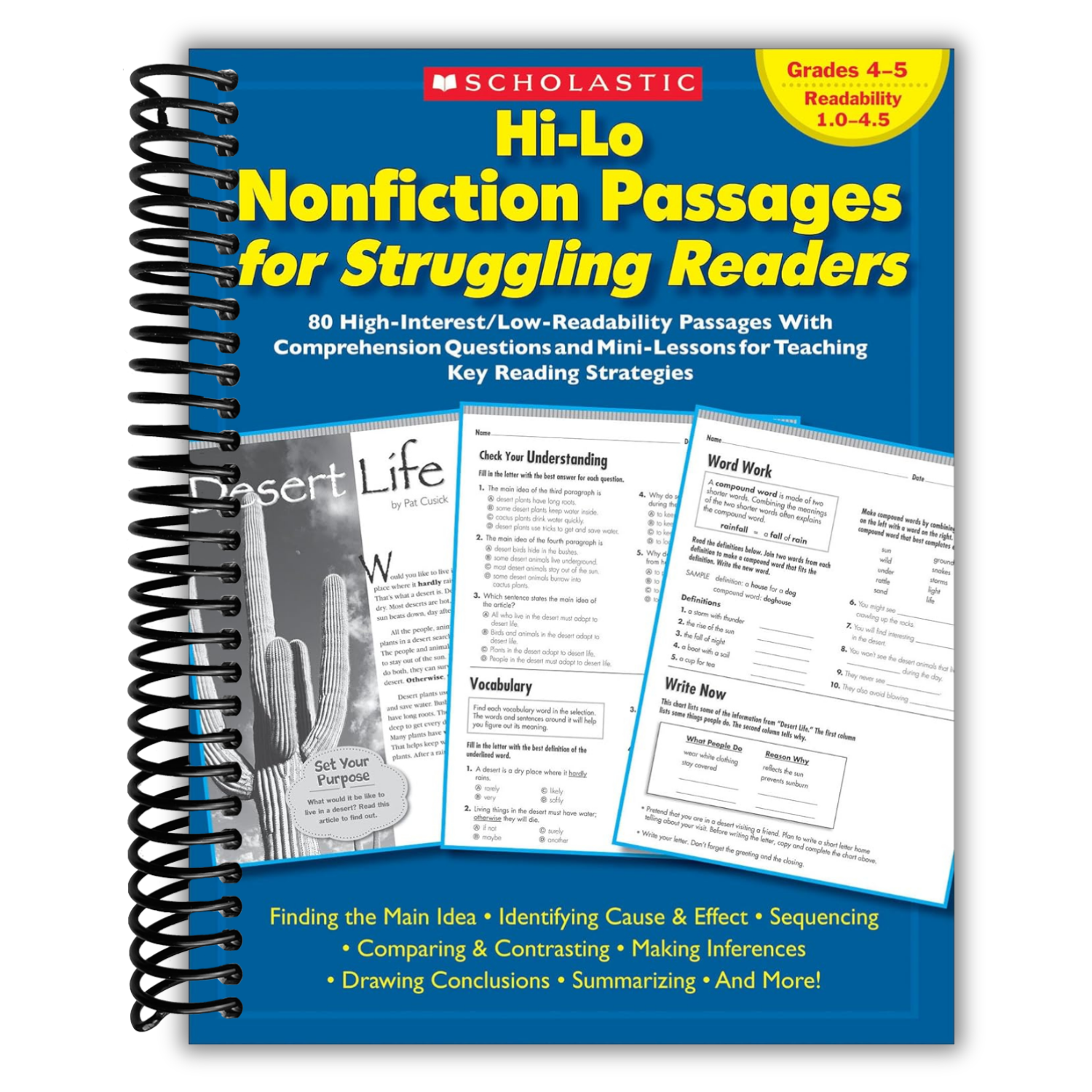 Hi-Lo Nonfiction Passages for Struggling Readers: Grades 4–5: 80 High ...