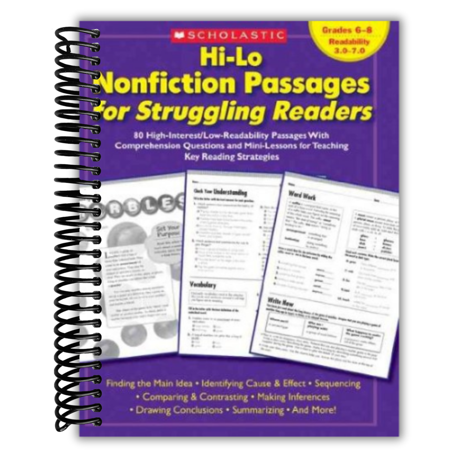 Hi-Lo Nonfiction Passages for Struggling Readers: Grades 6–8: 80 High ...