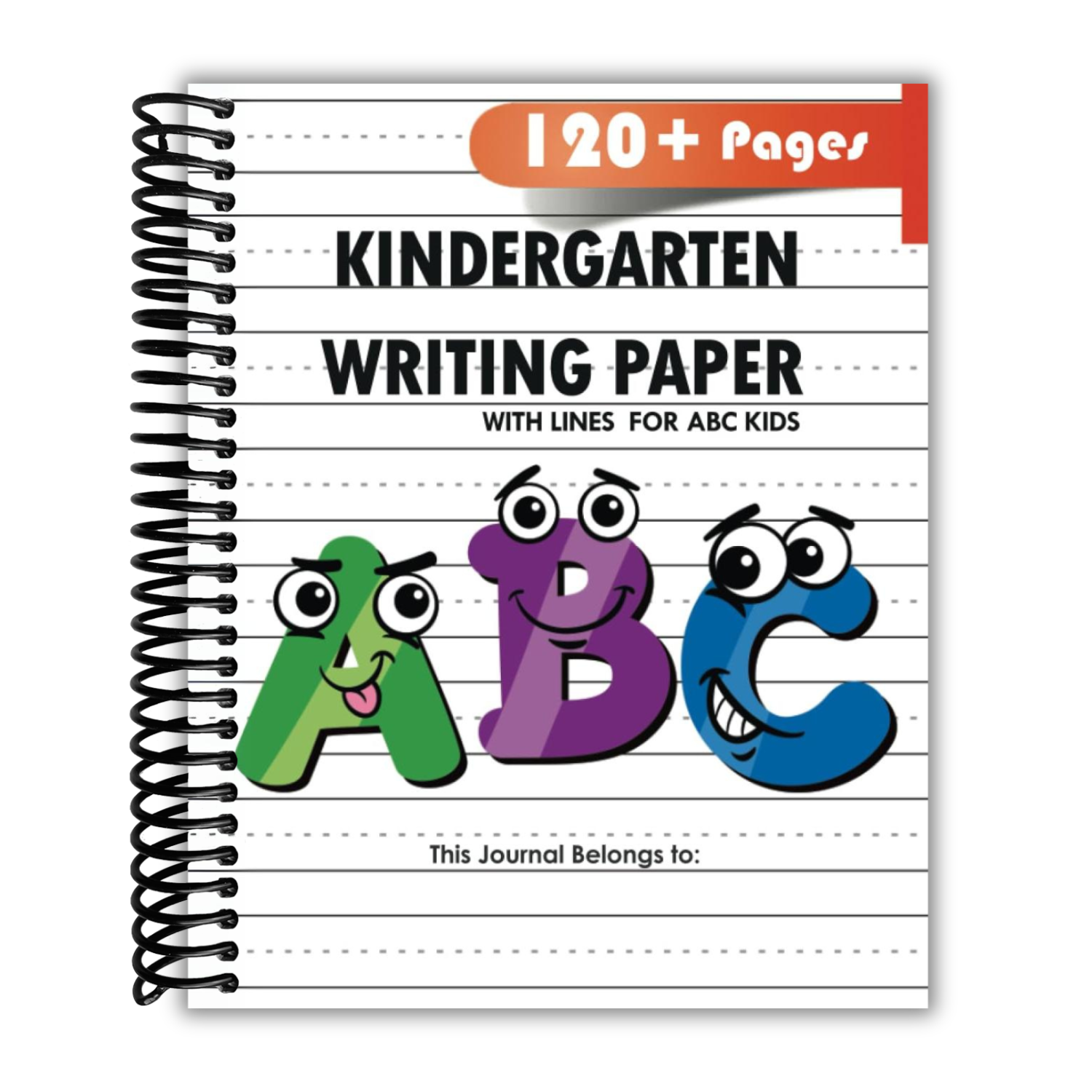 Kindergarten Writing Paper with Lines for ABC Kids: 120 Blank Handwrit ...