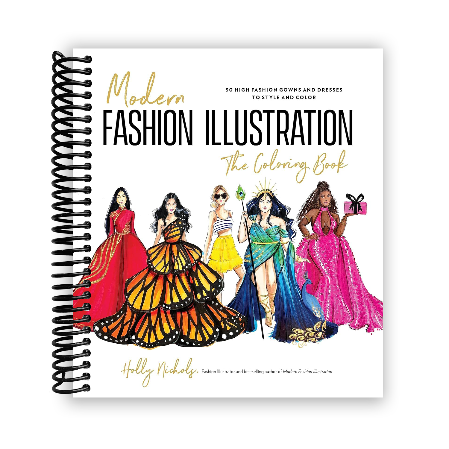 Modern Fashion Illustration: The Coloring Book (Spiral Bound) – Lay it ...