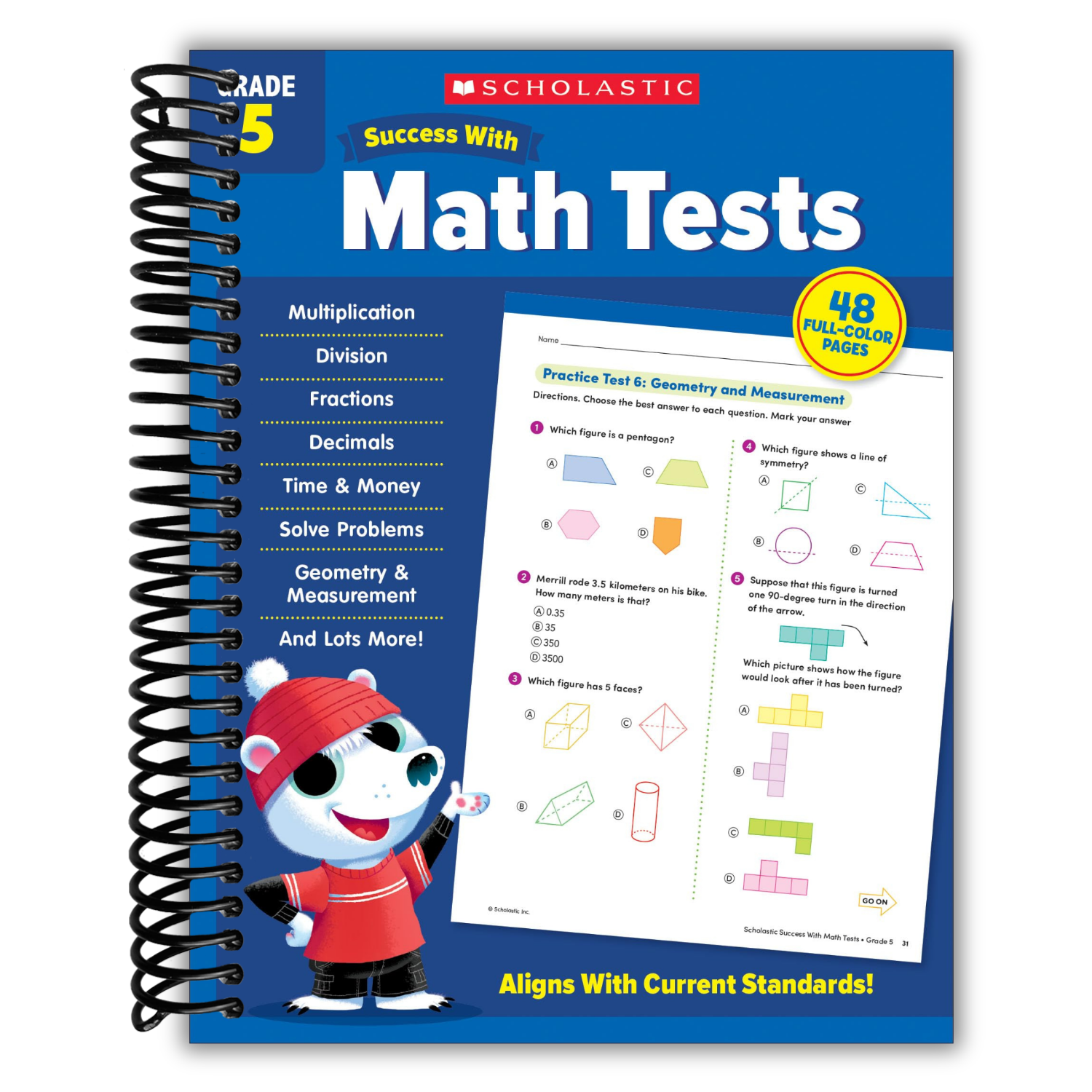 Scholastic Success with Math Tests Grade 5 Workbook – Lay it Flat ...