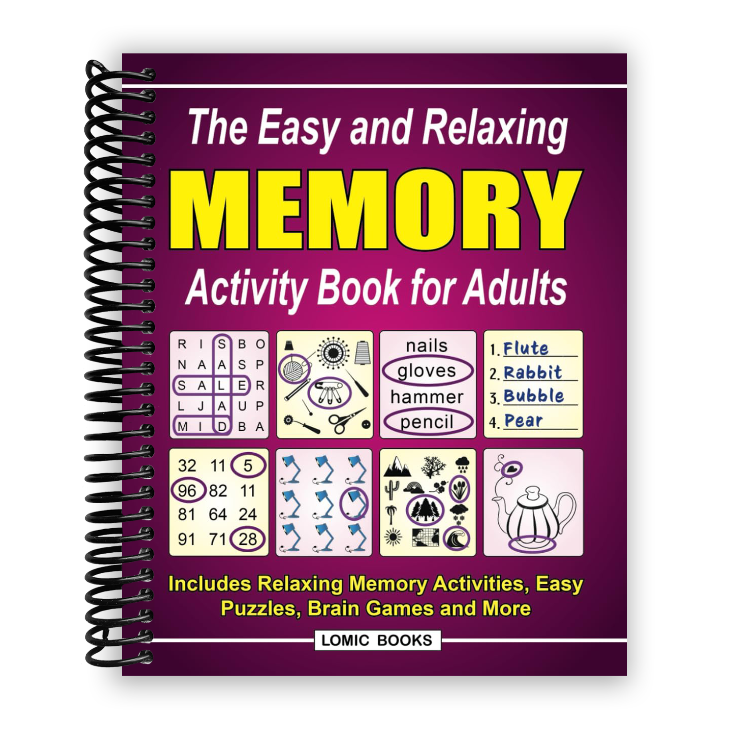 The Easy and Relaxing Memory Activity Book for Adults (Spiral Bound ...
