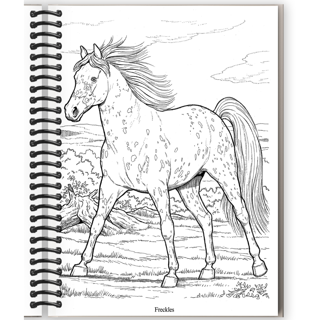 Wonderful World of Horses Coloring Book (Spiral Bound) – Lay it Flat ...