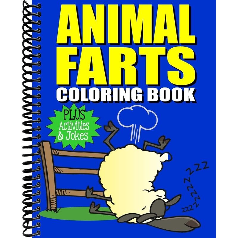 Animal Farts: Funny Farting Animals Coloring Book & Fart Activity Book ...