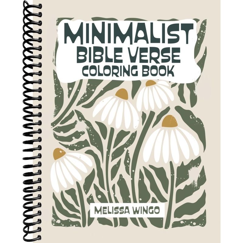 Minimalist Bible Verse Coloring Book: Boho Wildflowers with Scripture ...