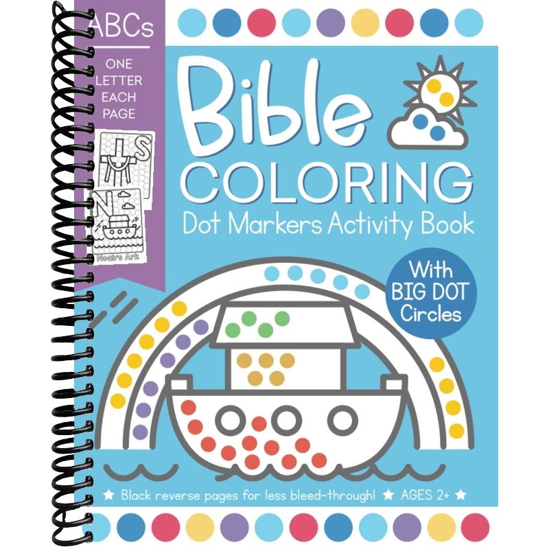Bible Coloring Dot Markers Activity Book: Easy ABC Christian Alphabet ...