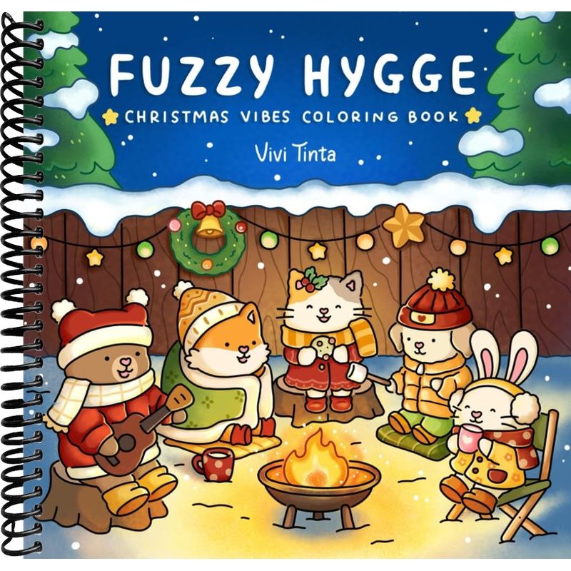 Fuzzy Hygge: Christmas Vibes Coloring Book for Adults & Teens Featurin ...