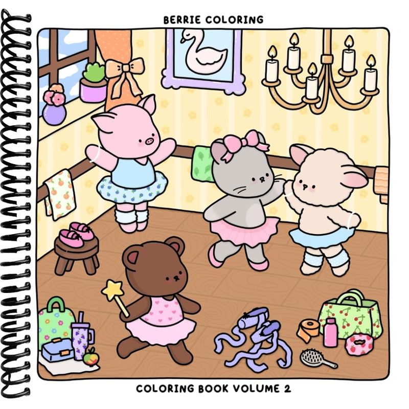 Berrie Coloring Volume 2: Cute and Cozy Coloring Book for Adults & Kid ...