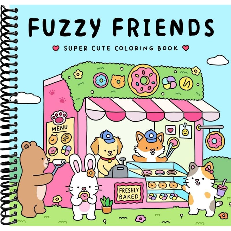 Fuzzy Friends: Super Cute Coloring Book for Adults and Teens Featuring ...