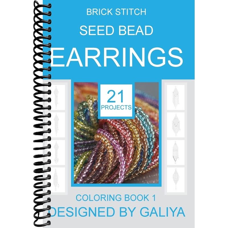Brick Stitch Seed Bead Earrings: 21 patterns. Coloring book – Lay it ...