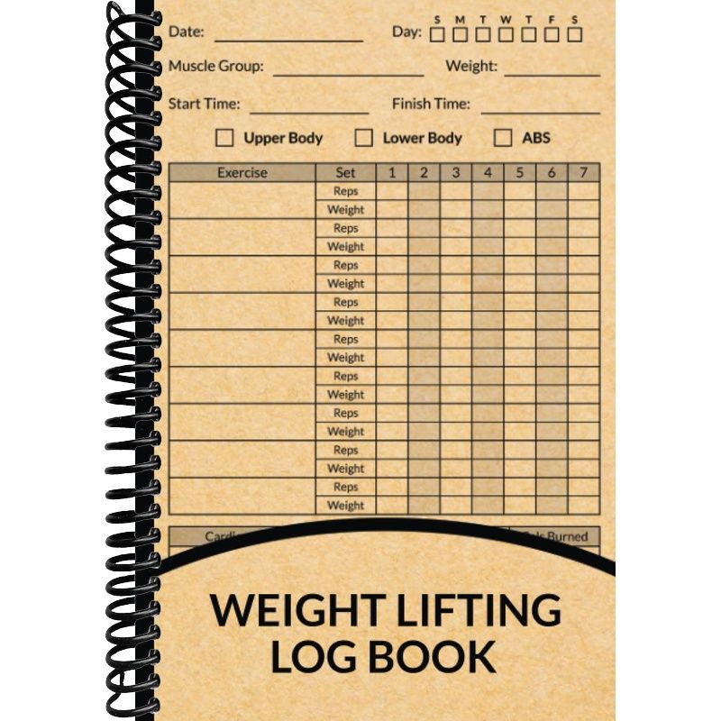 Weight Lifting Log Book: Workout and Fitness Record Tracker for Men an ...