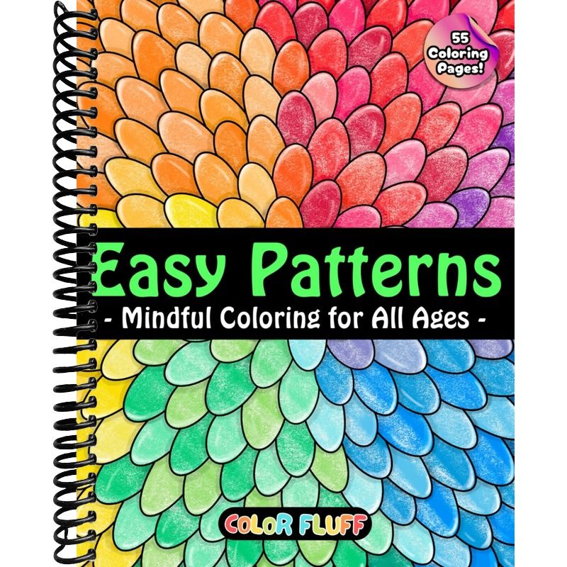 Easy Patterns: Calming and Unique Coloring Book for Adults and Kids of ...