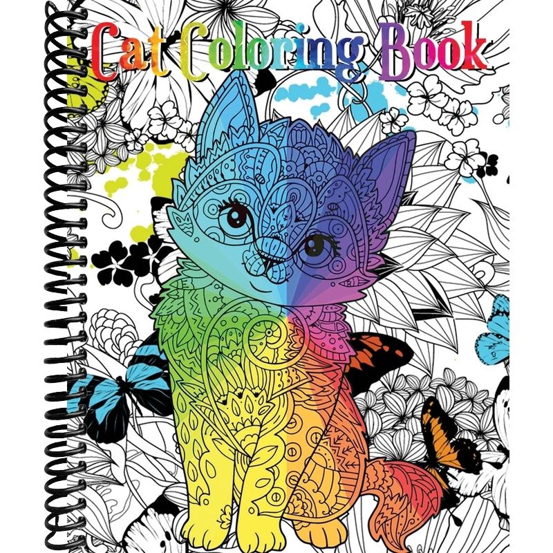 Cat Coloring Book: An Adult Coloring Book with Fun, Easy and Relaxing ...