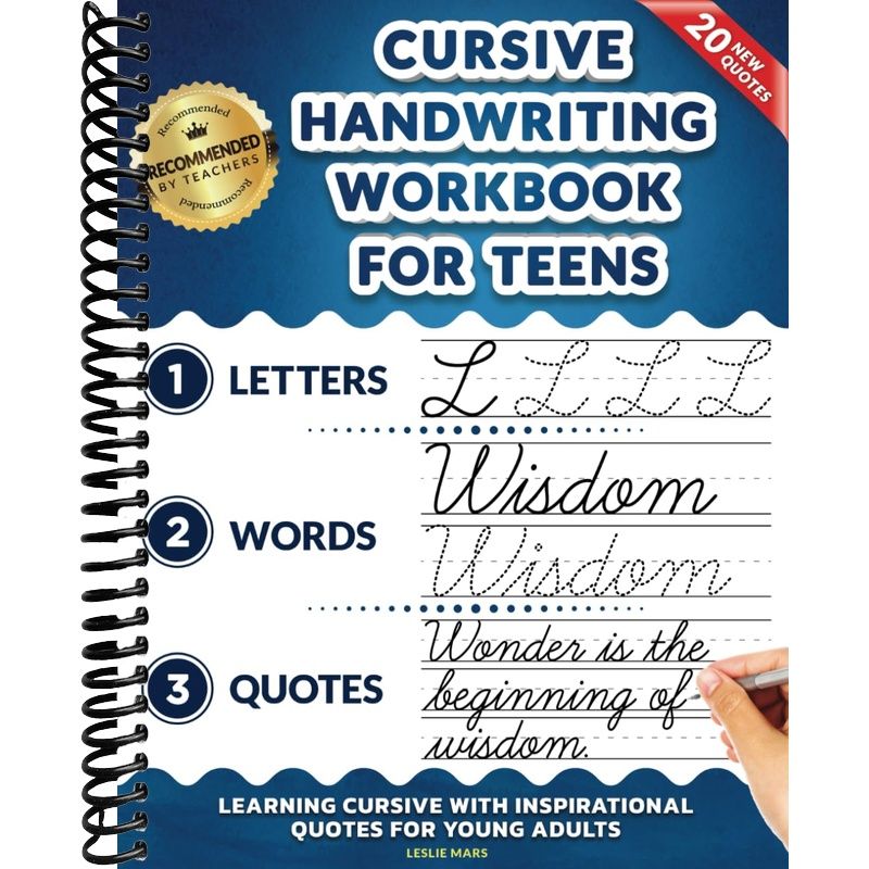 Cursive Handwriting Workbook for Teens: Learning Cursive with Inspirat ...