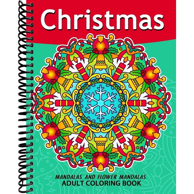 Christmas Mandala Adult Coloring Books: Stress-relief Coloring Book Fo ...