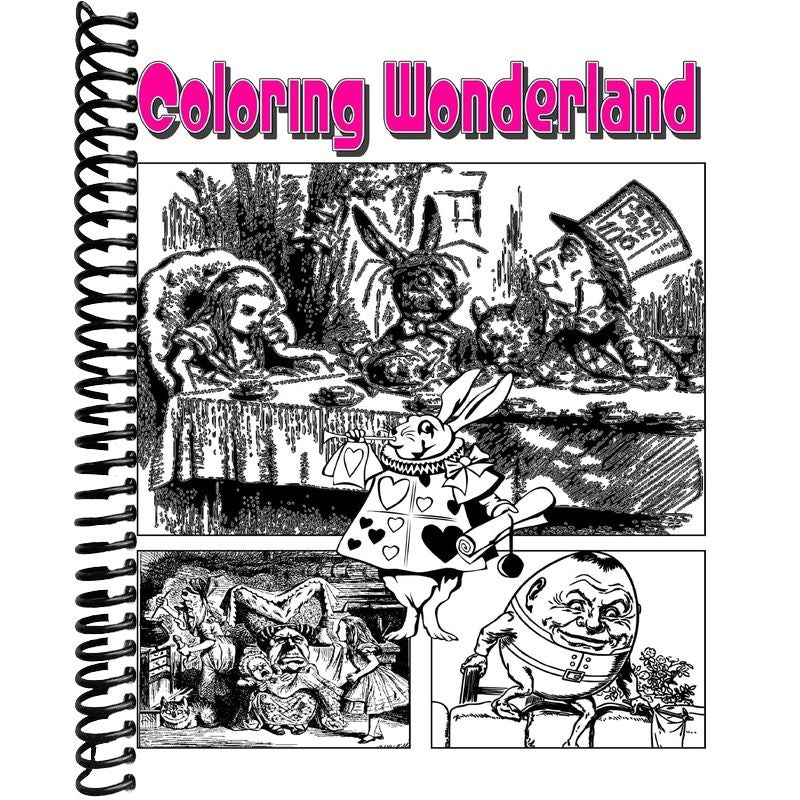 Coloring Wonderland Coloring Book: Go Down The Rabbit Hole With Alice ...