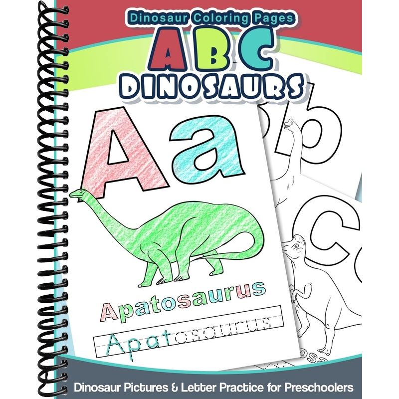 Dinosaur Coloring Pages ABC Dinosaurs: Dinosaur Pictures & Letter Prac ...