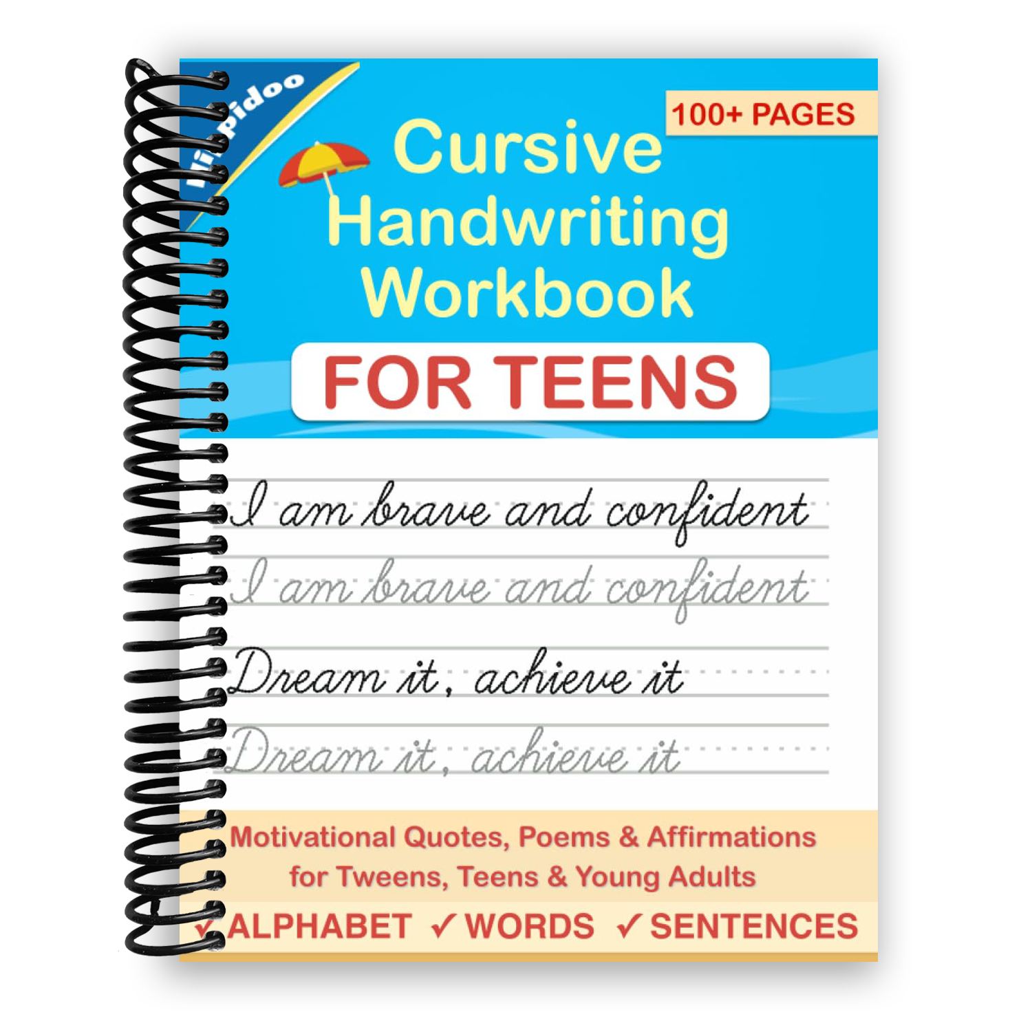 Cursive Handwriting Workbook for Teens (Spiral Bound) – Lay it Flat ...